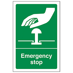 Emergency Stop Signs | Safety Signs 4 Less