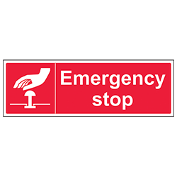 Emergency Stop Signs | Safety Signs 4 Less