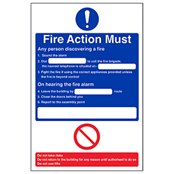 Fire Action Notices | Fire Action Signs | Fire Safety Signs ...